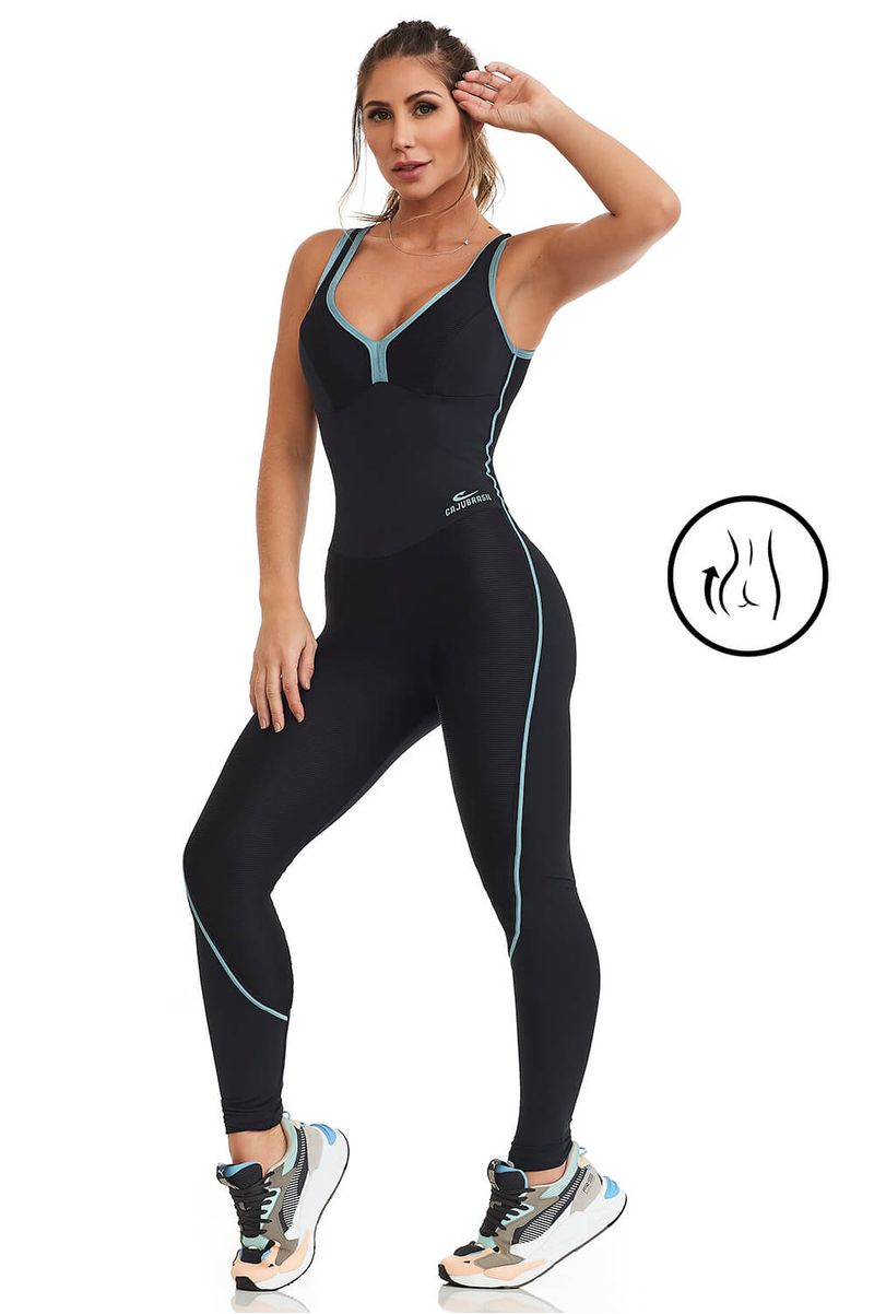 Macacão Fitness Empina Bumbum NZ Beyond Preto