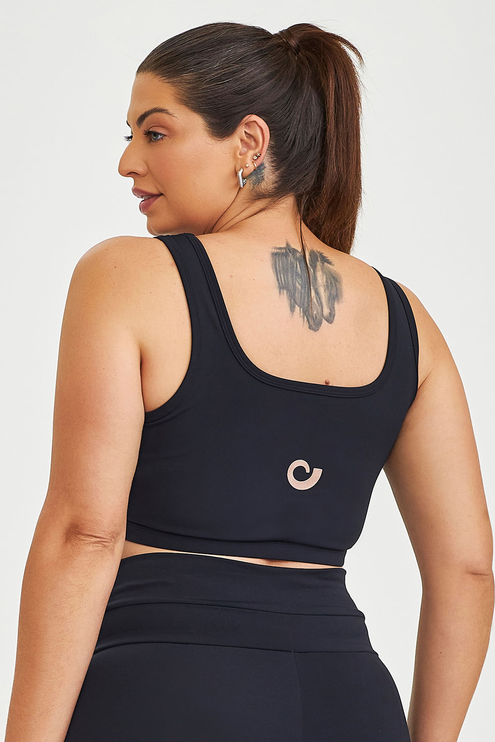 Top Nakay 2 em 1 com Silk Curvas Preto