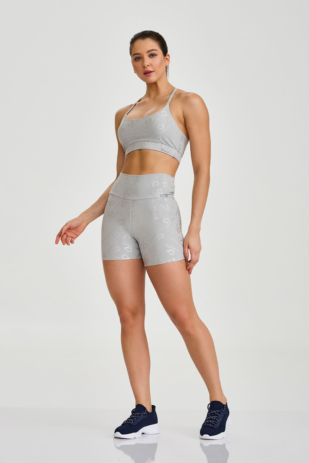 SHORT EXCLUSIVO CAJUBRASIL CINZA CROMO